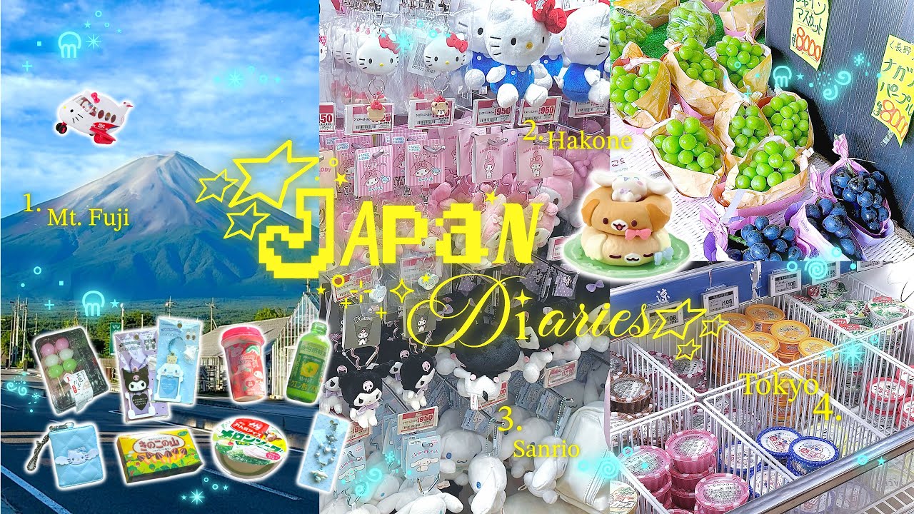 Japan vlog 🎐🌸🍡 Tokyo night drive, Mt. Fuji, sanrio, 7-eleven, exploring ...