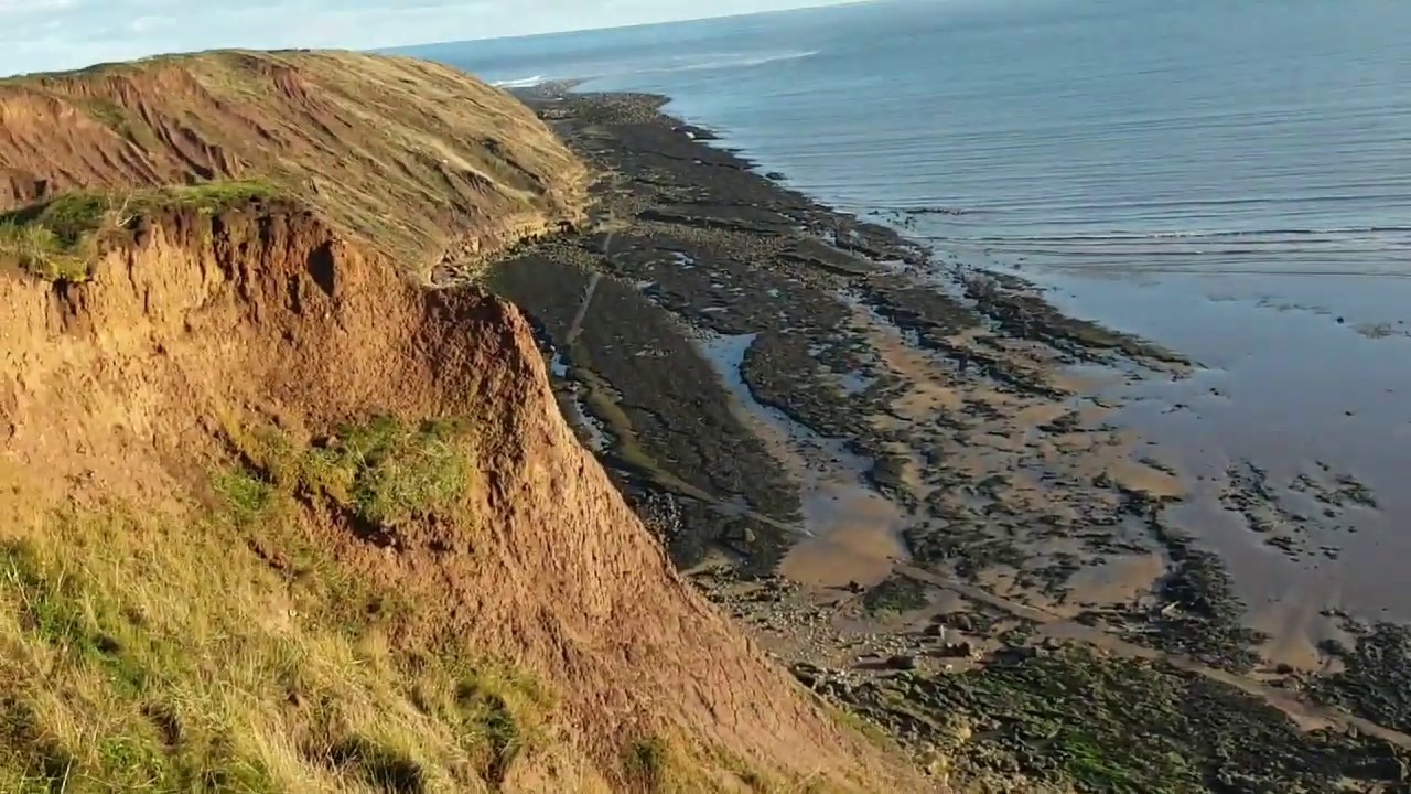 Filey Brigg - Dangerous cliffs - YouTube