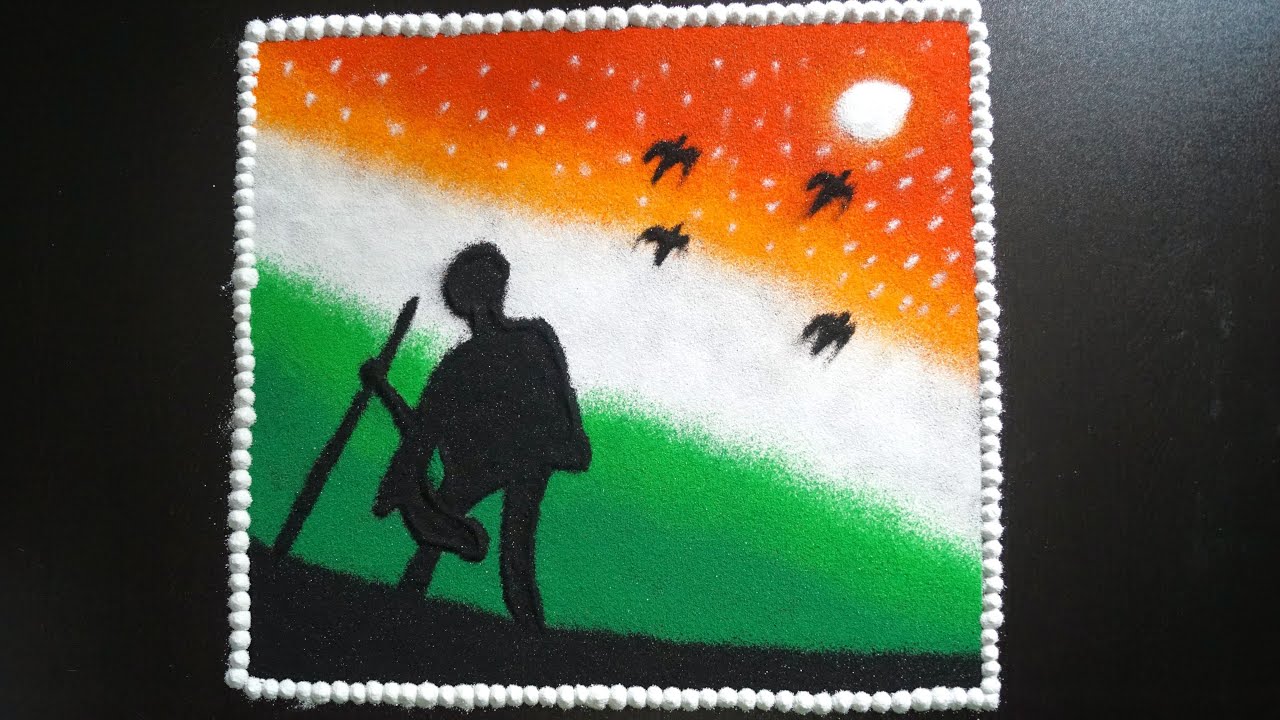 Republic Day Rangoli || Independence Day Special Rangoli Design ...