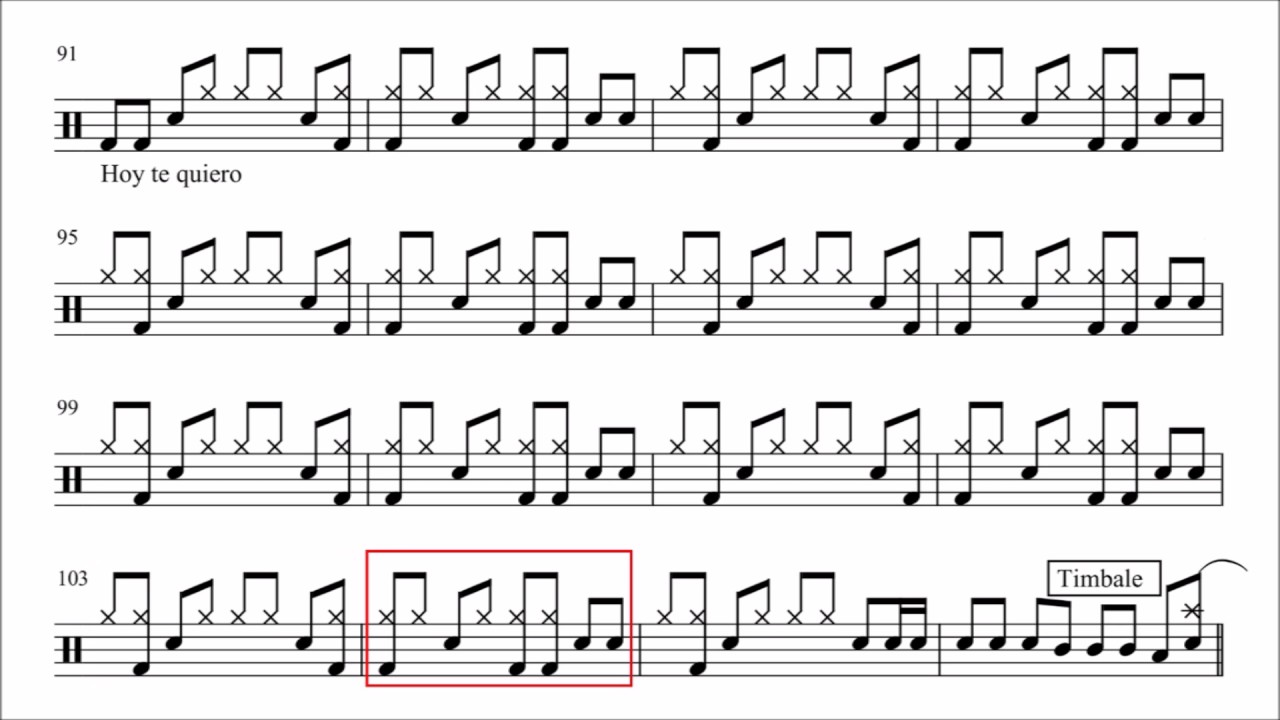 Maná - De Pies a Cabeza (Partitura de Batería) - YouTube