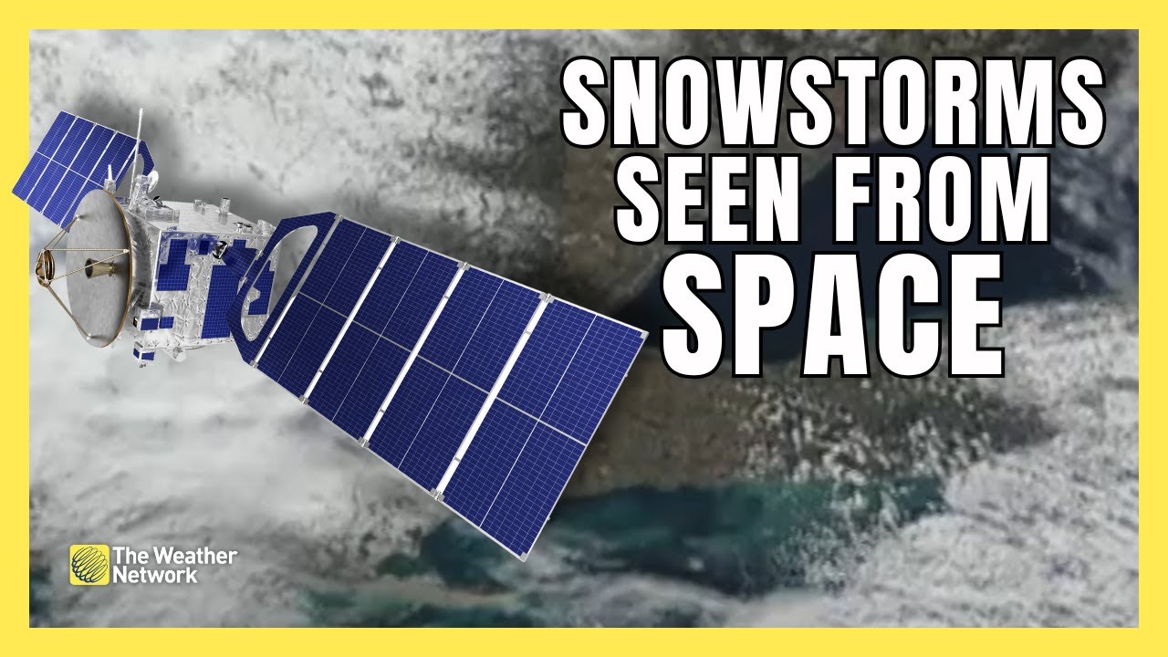 What Canada's biggest snowstorms look like from space - YouTube