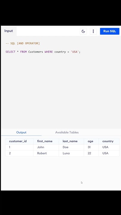 #3 SQL QUERY - AND OPERATOR - YouTube
