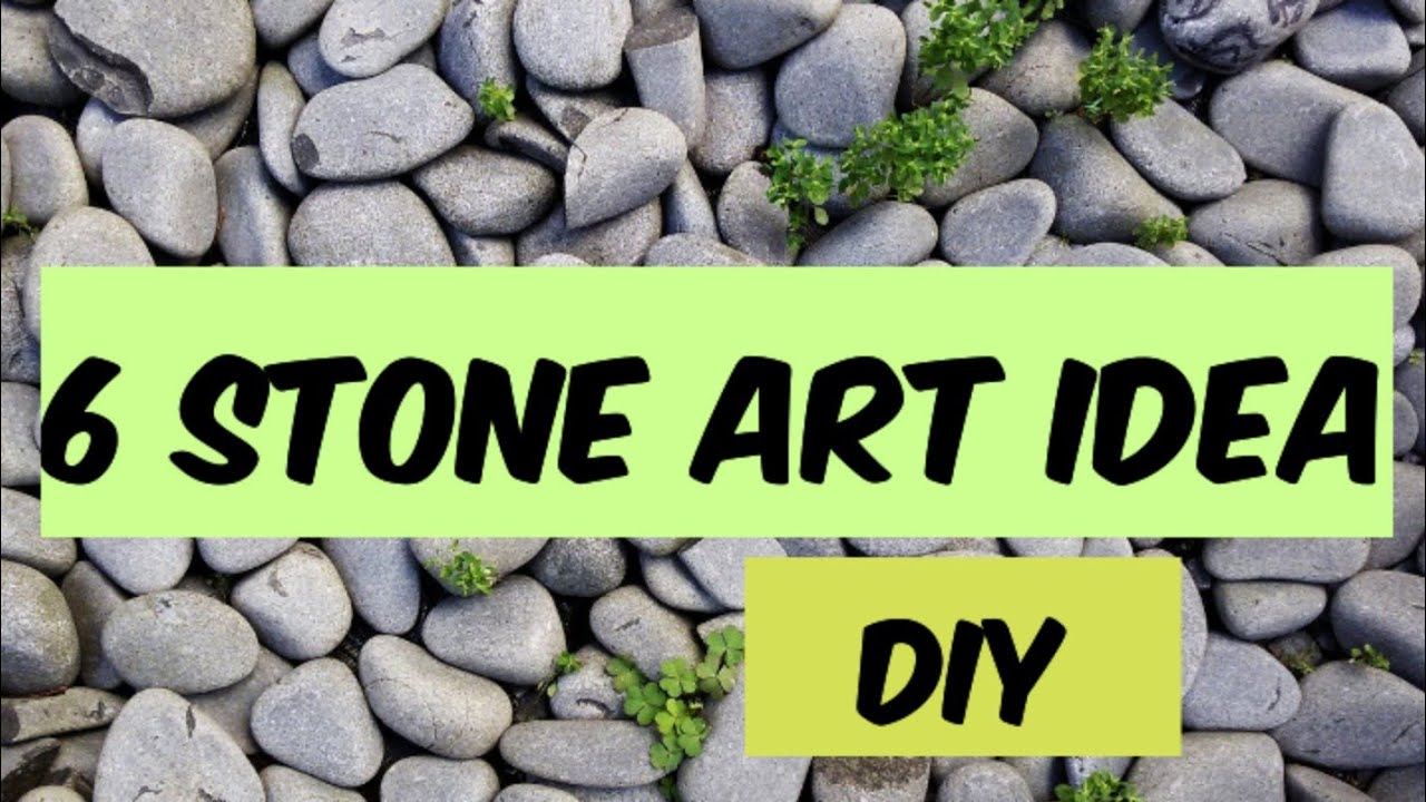 6 Easy Stone art idea | DIY stone art | DIY Stone craft | DIY Rock art ...