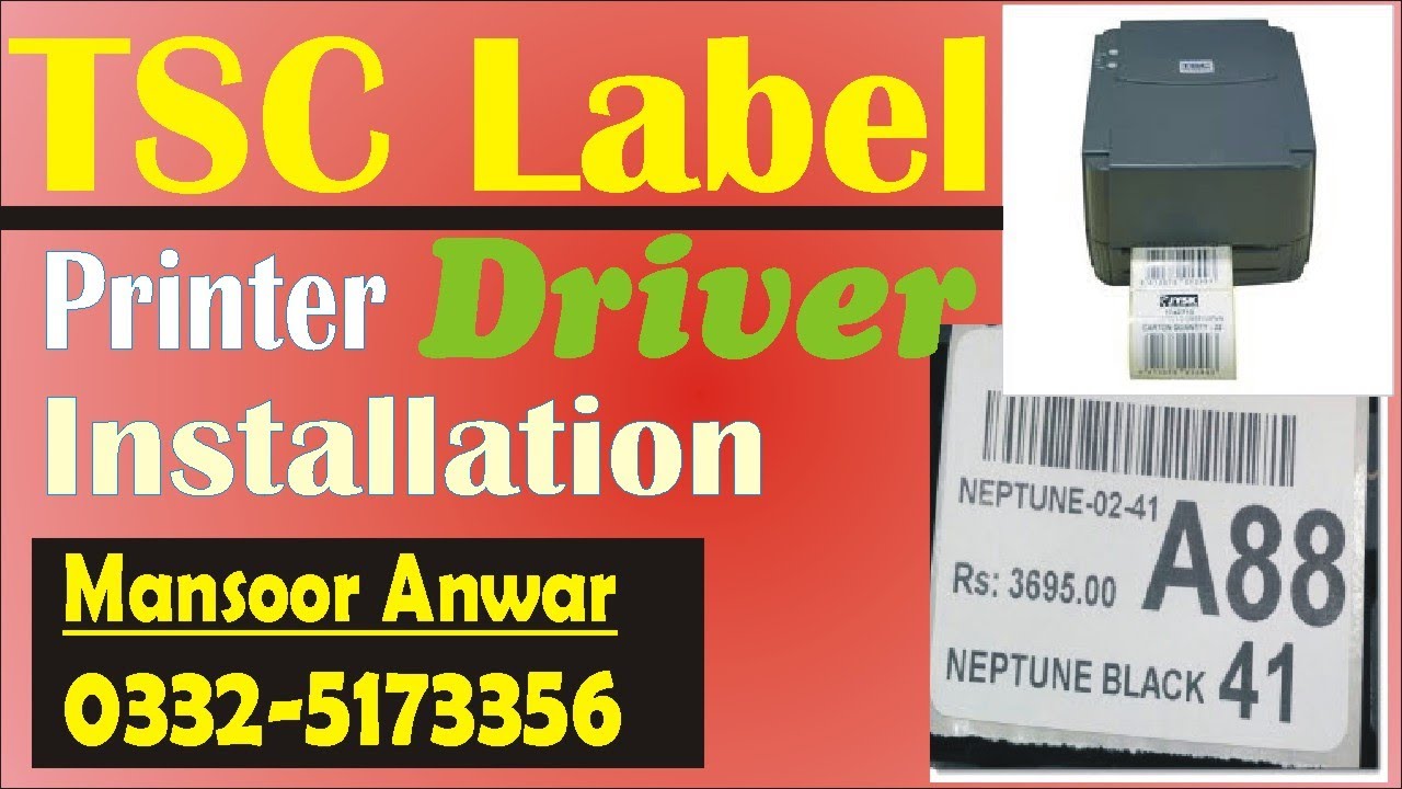 How to Install |TSC Label Printer|Driver Download ||Mansoor Anwar ...
