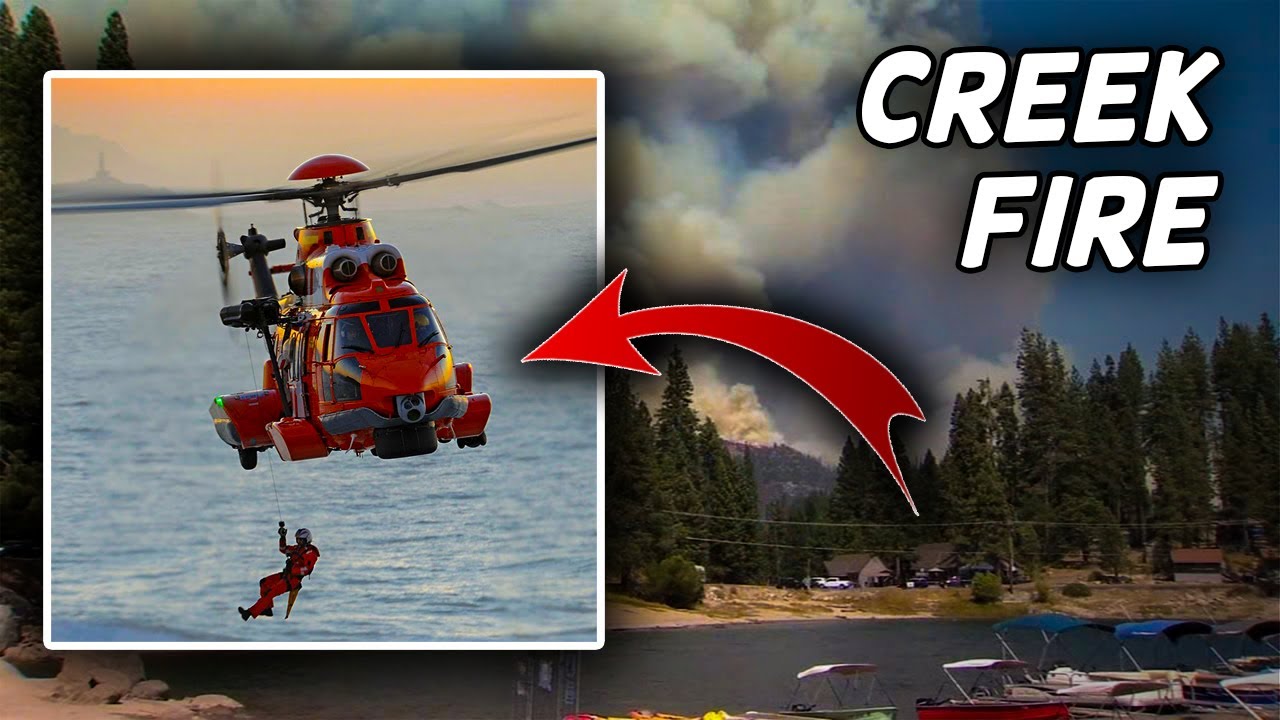 Creek Fire • 207 people rescued from Mammoth Pool - YouTube