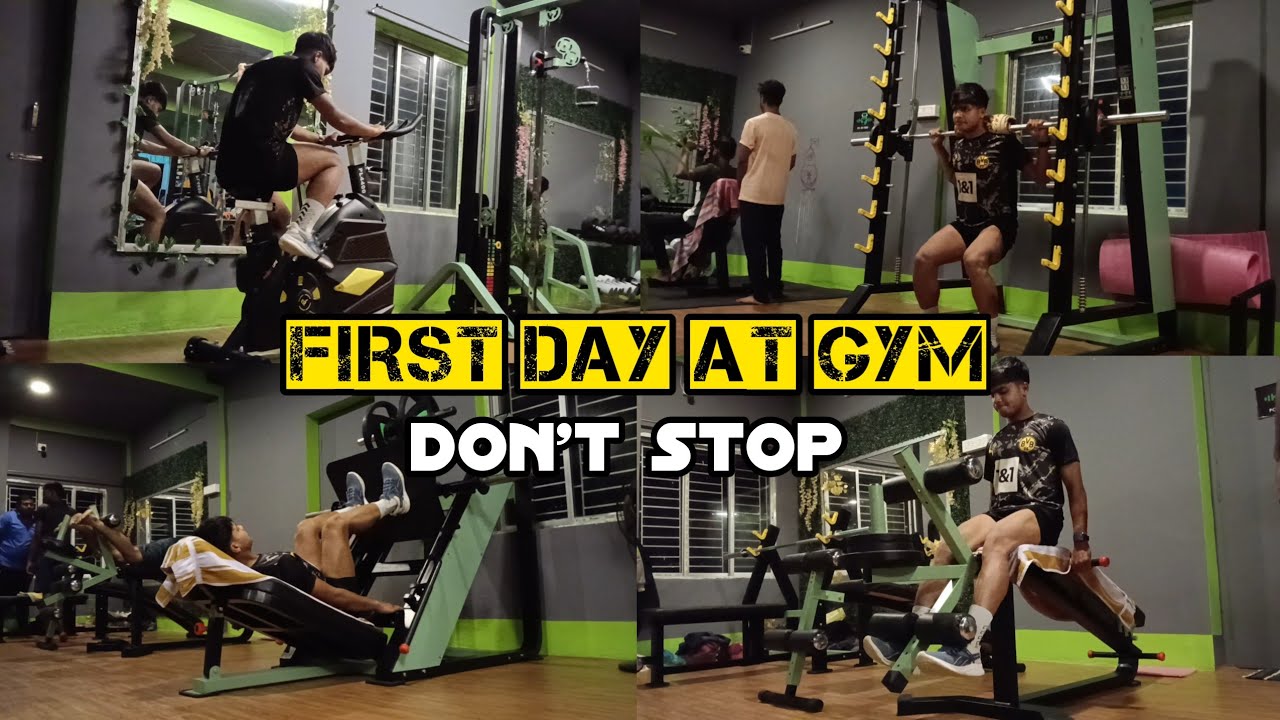 FIRST DAY AT GYM 🏋🏻💯 - YouTube