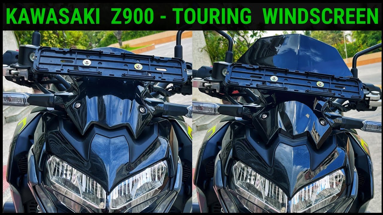 KAWASAKI Z900 - TOURING WINDSCREEN || AMAZON USA || DIY INSTALLATION ...