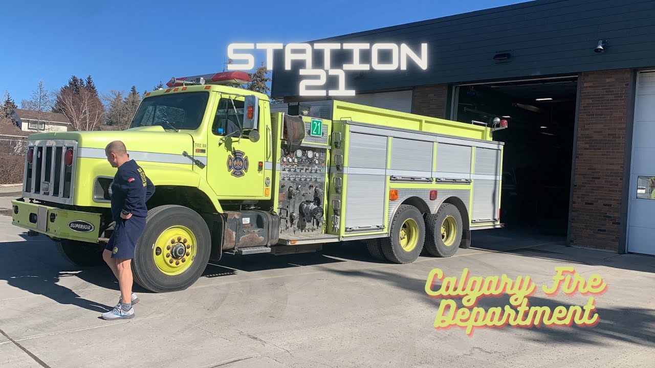 Calgary Fire Station 21 w/Tender 21 Inspections & More! 3/14/2024 - YouTube