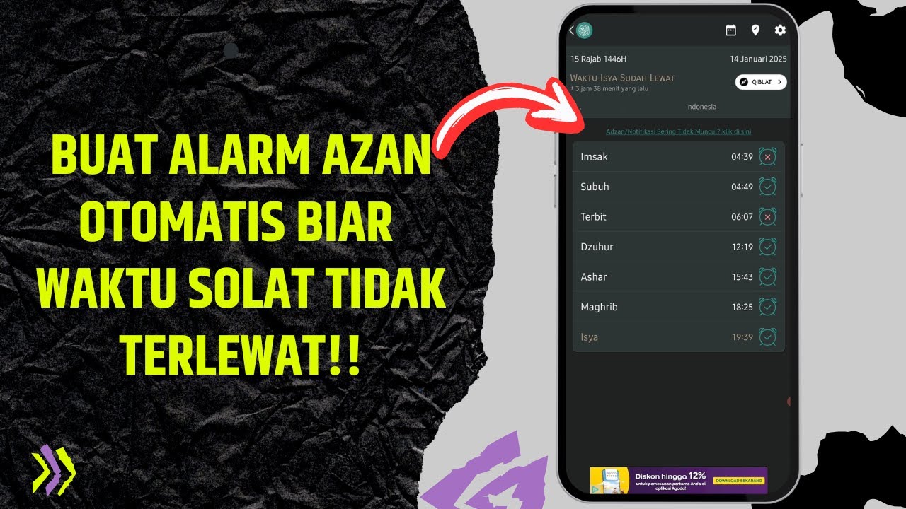 Cara Buat Alarm Adzan Otomatis Di Hp Android - YouTube
