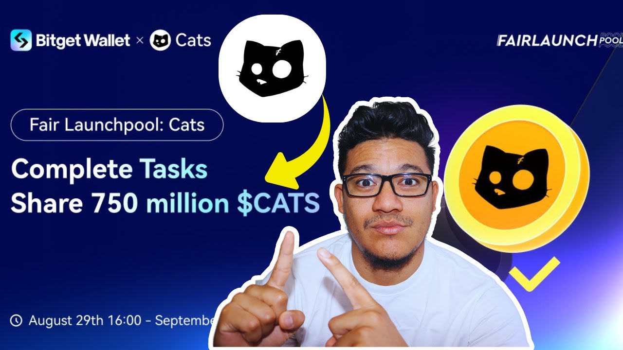 GANA una parte de 750 Millones del Token $CATS Bitget Wallet - YouTube