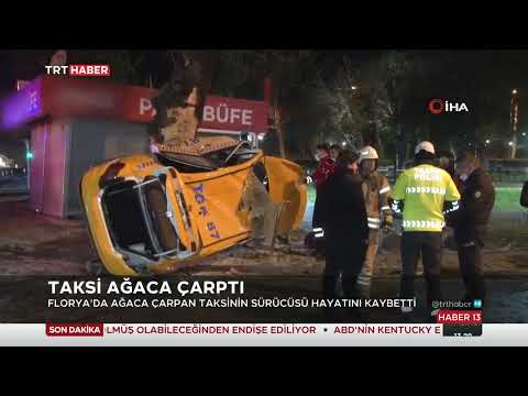 Florya'da Taksi Ağaca Çarptı 11.12.2021 TURKEY