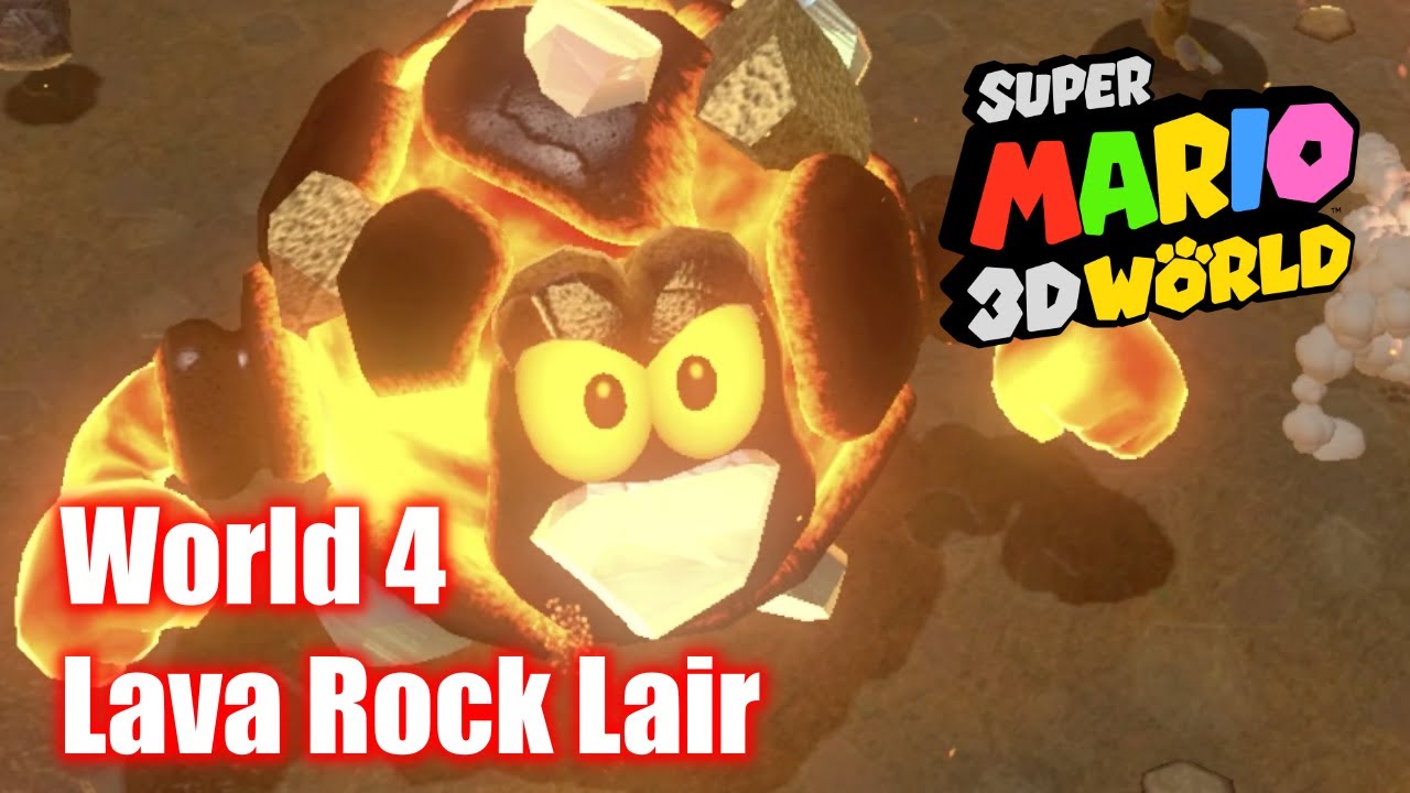 Super Mario 3D World - Bowser’s Castle World 4 - Lava Rock Lair - All ...