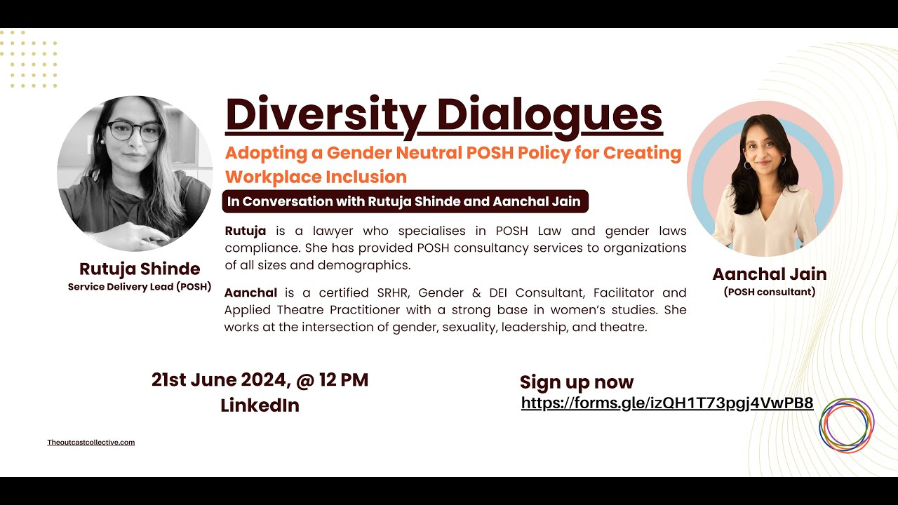 Diversity Dialogues: Adopting a Gender Neutral POSH Policy - YouTube