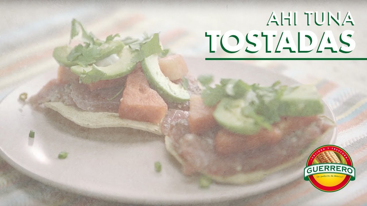 Ahi Tuna Tostadas with Guerrero® Baked Tostadas - YouTube