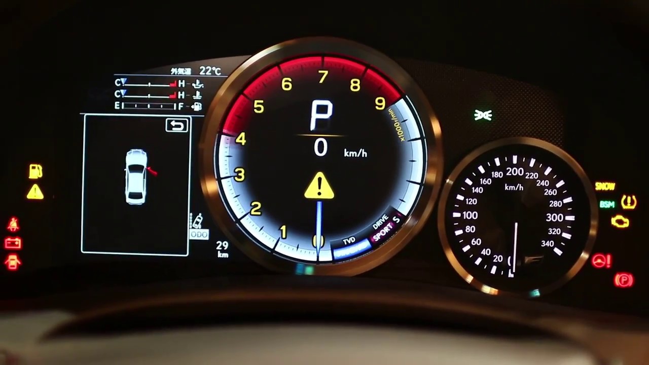 Lexus GS F Instrument Cluster - YouTube