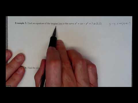 Calc 1 - Finding a Tangent Line with Implicit Differentiation - YouTube