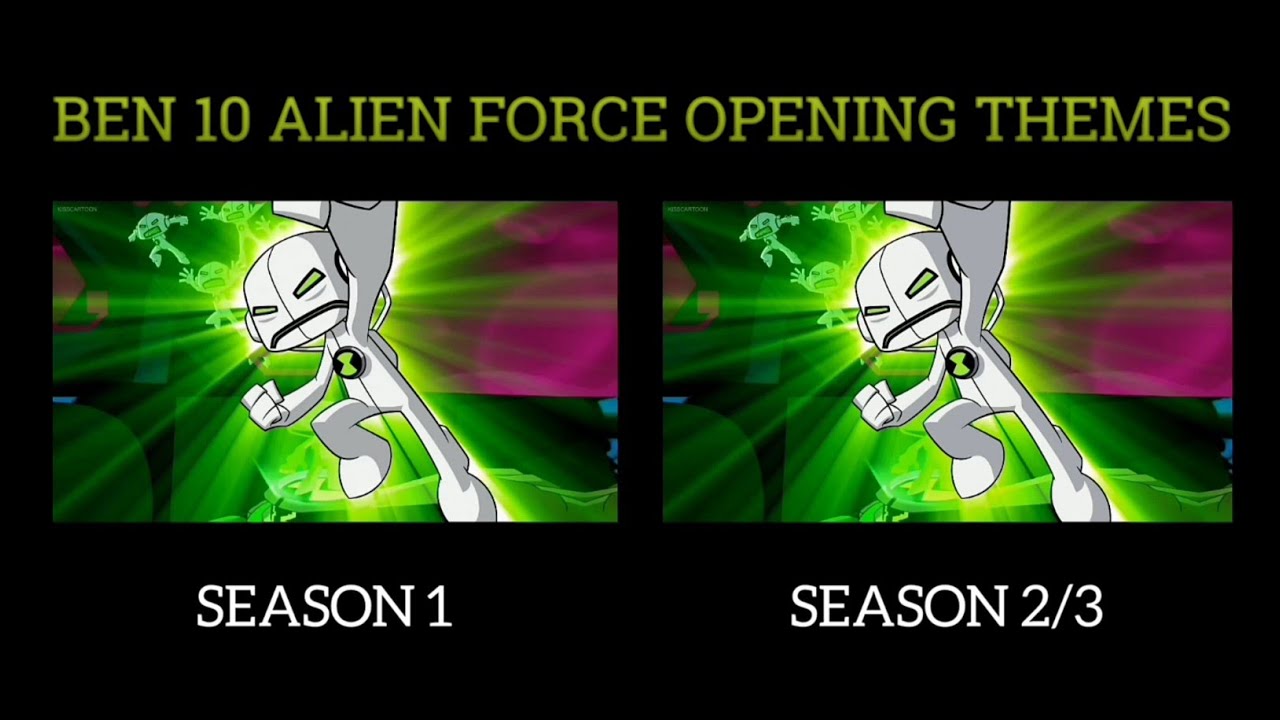 Ben 10 Alien Force | Opening Themes In One Screen | Ben 10 LK - YouTube