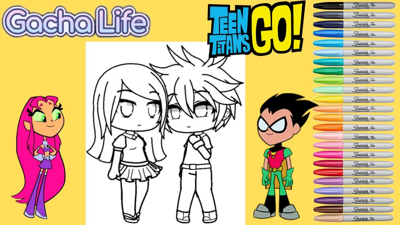 Gacha Life Dolls Makeover Color Swap as Teen Titans Go Starfire & Robin ...