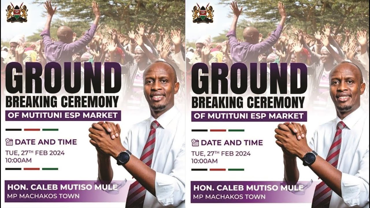 GROUND BREAKING CEREMONY OF MUTITUNI ESP MARKET BY HON. CALEB MULE ...