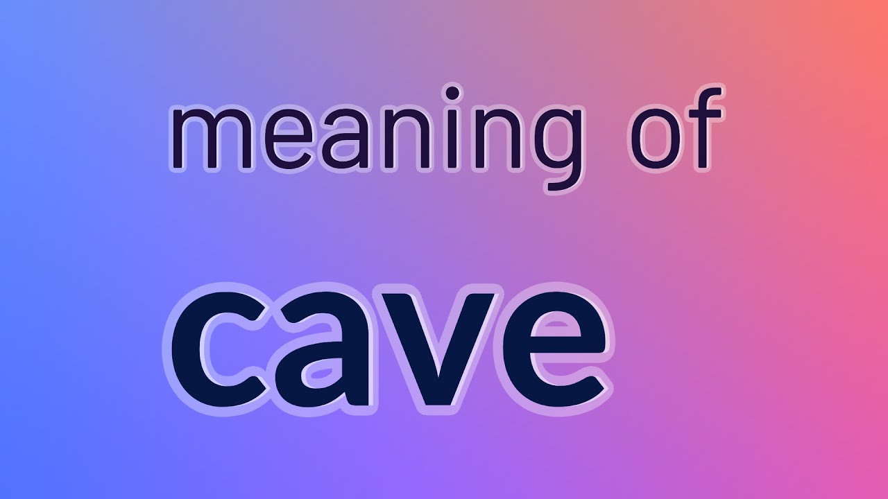 Cave - 71 English Vocabulary Flashcards - YouTube
