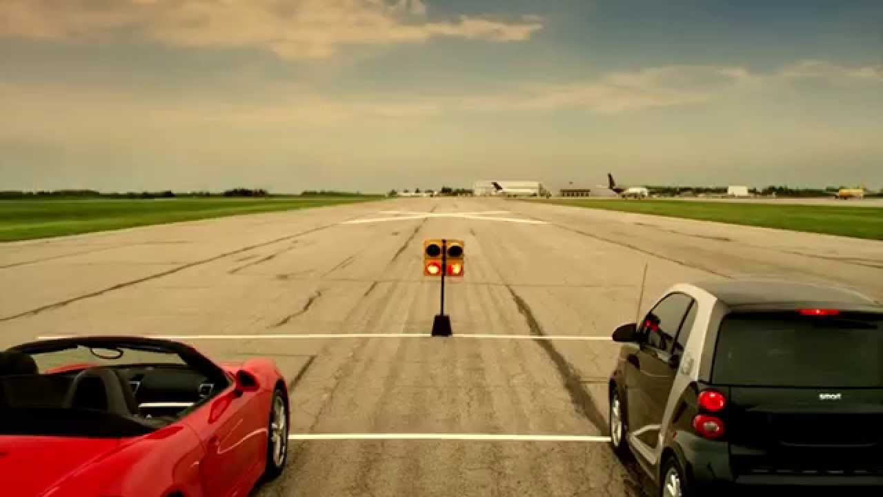 Smart electric drive - Drag race - YouTube