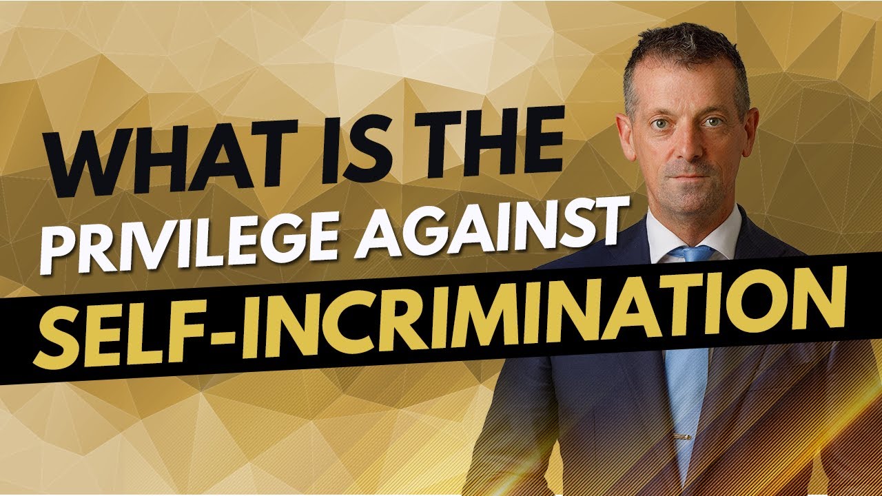 What is the privilege against self incrimination? - YouTube