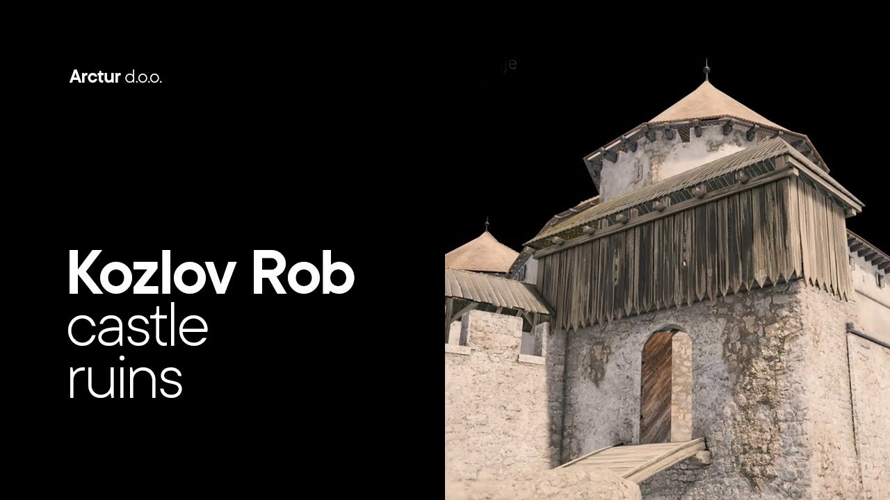 Tolmin - Castle ruins at Kozlov Rob (attempt of 3D reconstruction ...