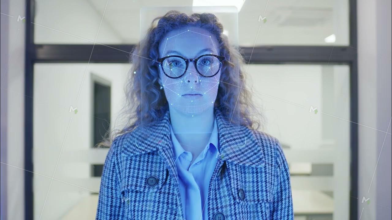 Woman using biometric facial recognition - YouTube
