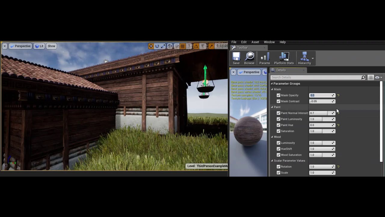 UE4 Test - Versatile Painted Wood Material - YouTube