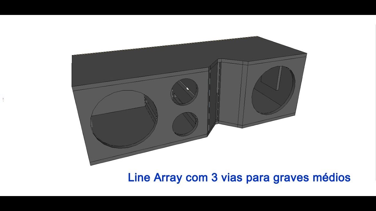 PROJETO DE LINE ARRAY COM 3 VIAS COM 2 ALTO FALANTES DE 12, 2 ALTO ...