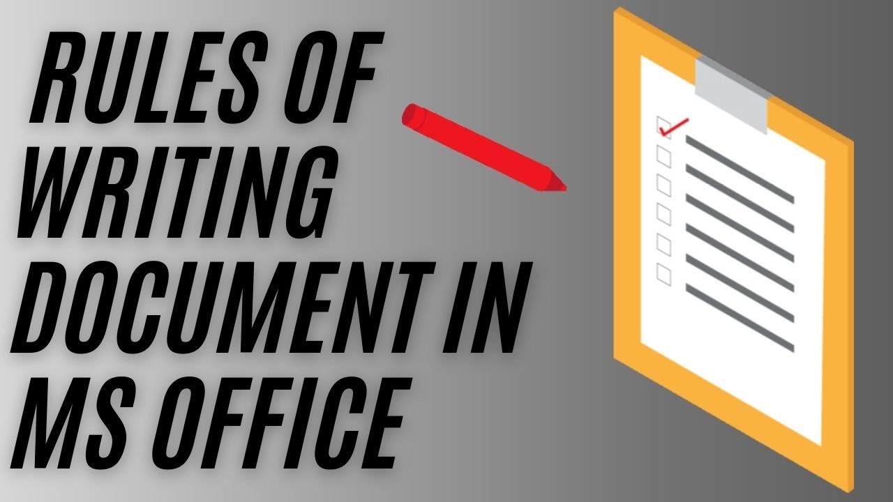 Rules of writing Assignment in MS office | professionally edit ...