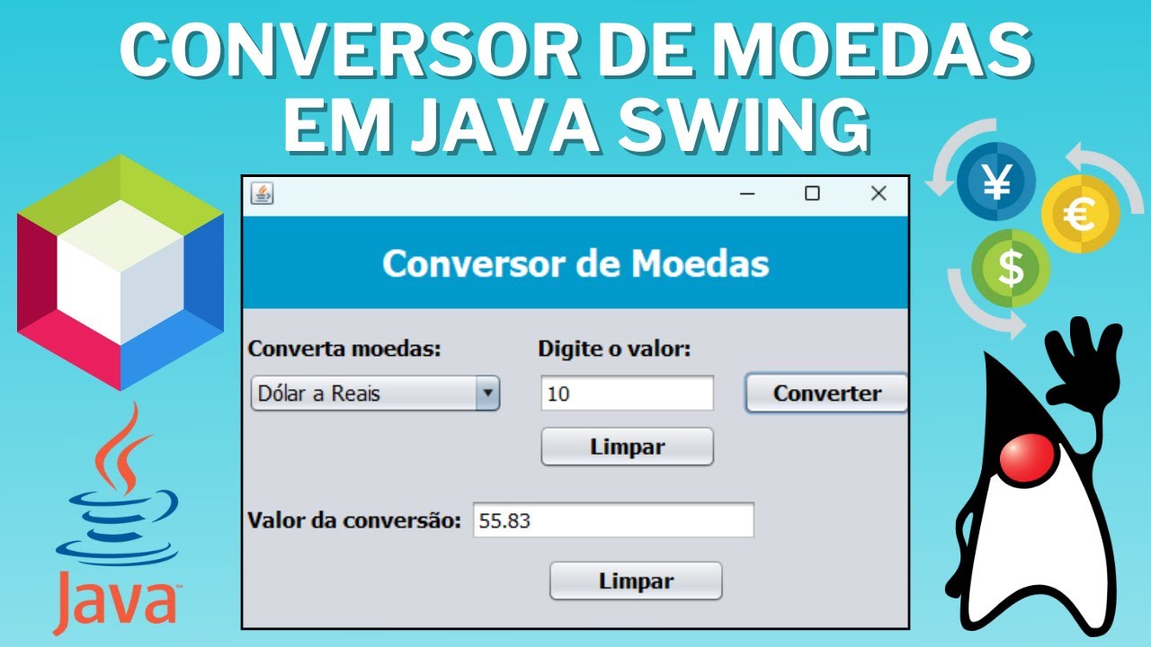 Como Criar um Conversor de Moedas em Java Swing #02 | Projeto GUI Passo a Passo - YouTube