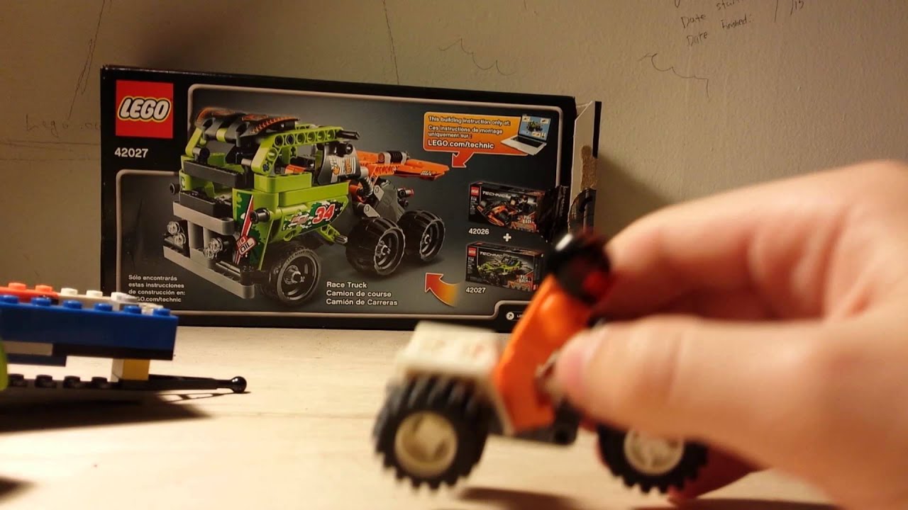 Lego three wheeler, trailer, and car - YouTube