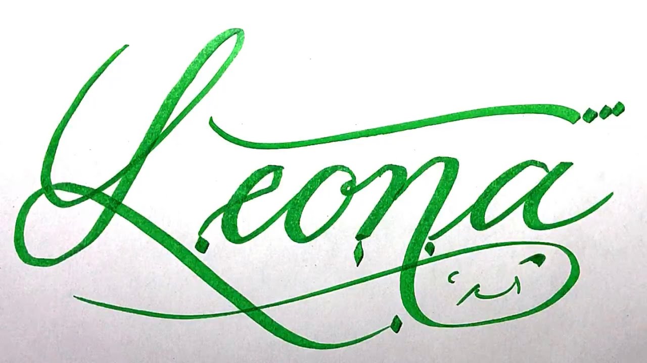 Leona Name Signature Calligraphy Status | How to improve Cursive ...