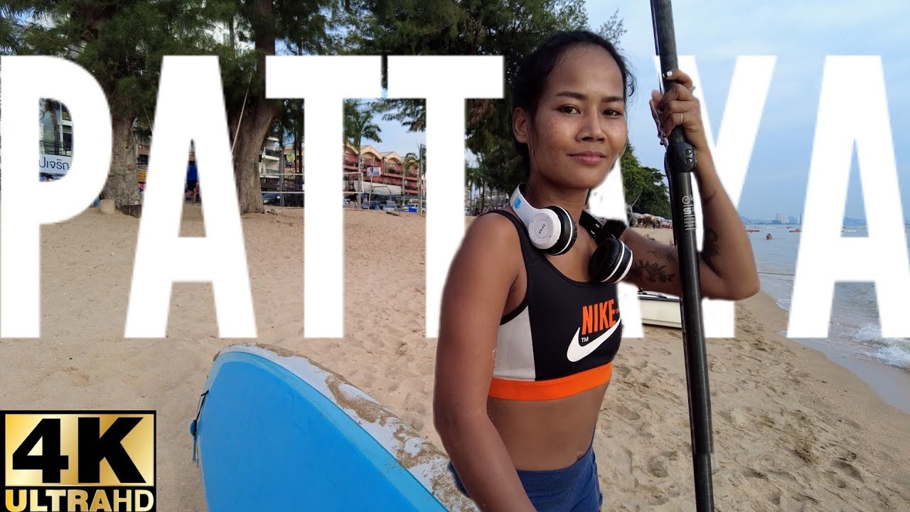 Mew Workout with Sup Board in Pattaya Jomtien Beach Thailand #pattaya # ...