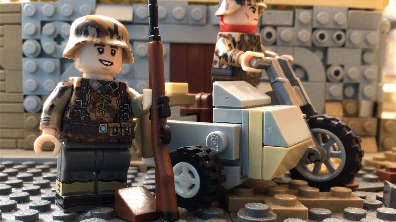 How to build a Lego WW2 Motorcycle with side car - YouTube
