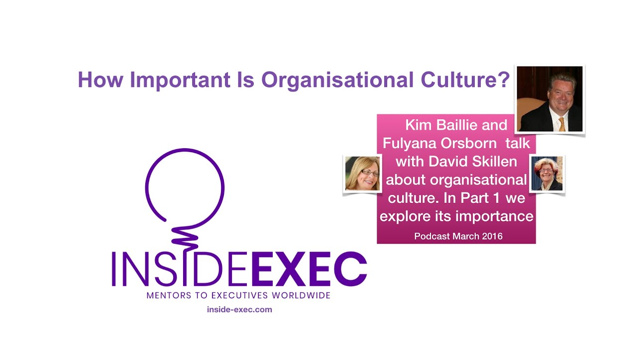 How Important Is Organisational Culture? with David Skillen Part 1 ...