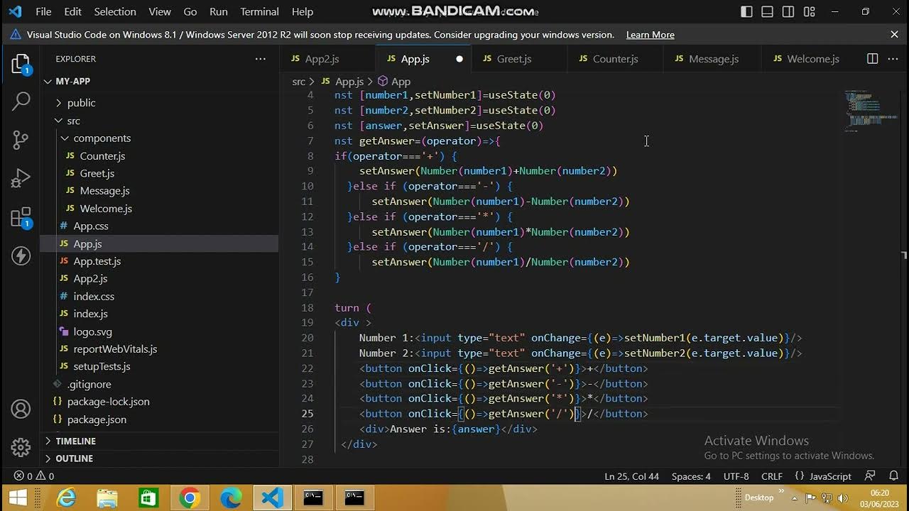 Simple Calculator App In React Js In 150 Seconds 30 Lines Youtube