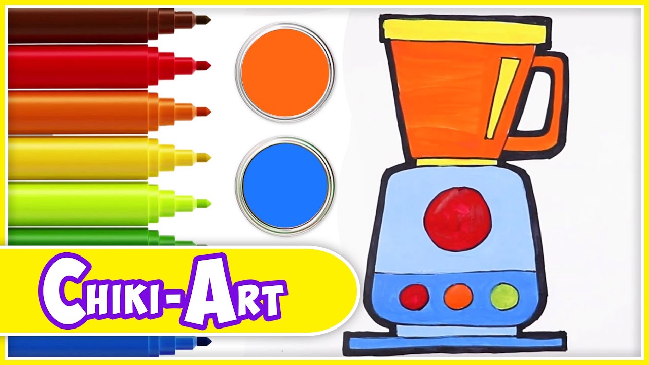 Mixer Drawing & Coloring | Simple Art Ideas for Kids | Chiki Art - YouTube