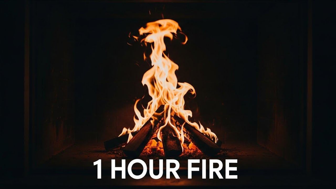 Warm Crackling Fireplace - 1 Hour Deep Focus & Study Ambience (High ...