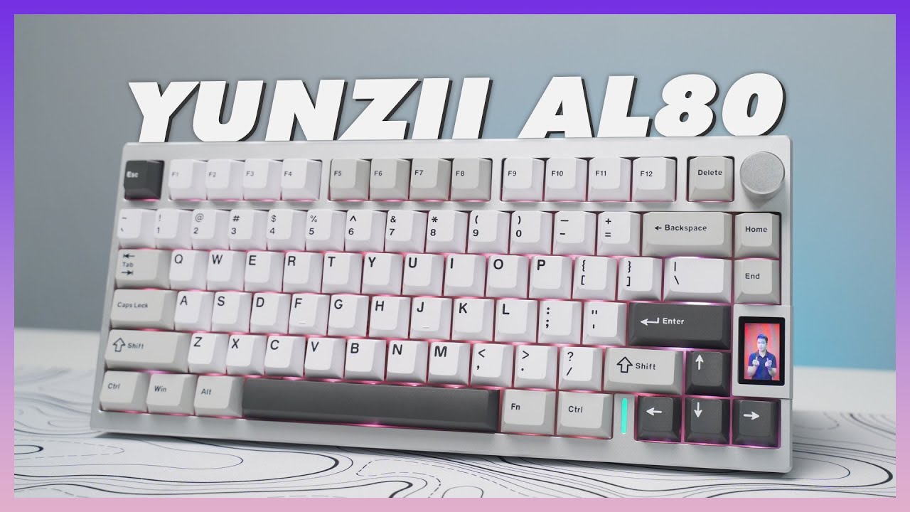 Yunzii AL80 | 75% Full Nhôm 3 Mode Với Núm Xoay & Màn Hình - YouTube