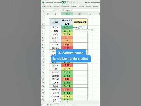 Comment créer un classement simple en 2 secondes 😮 | Astuce Excel - YouTube