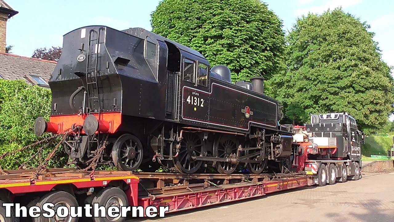 Ivatt 2MT 41312 being loaded at Alresford - Watercress Line 05/06/2018 ...