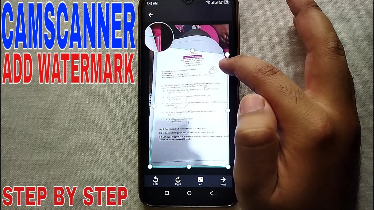 How To Add A Watermark In Camscanner 🔴 - YouTube