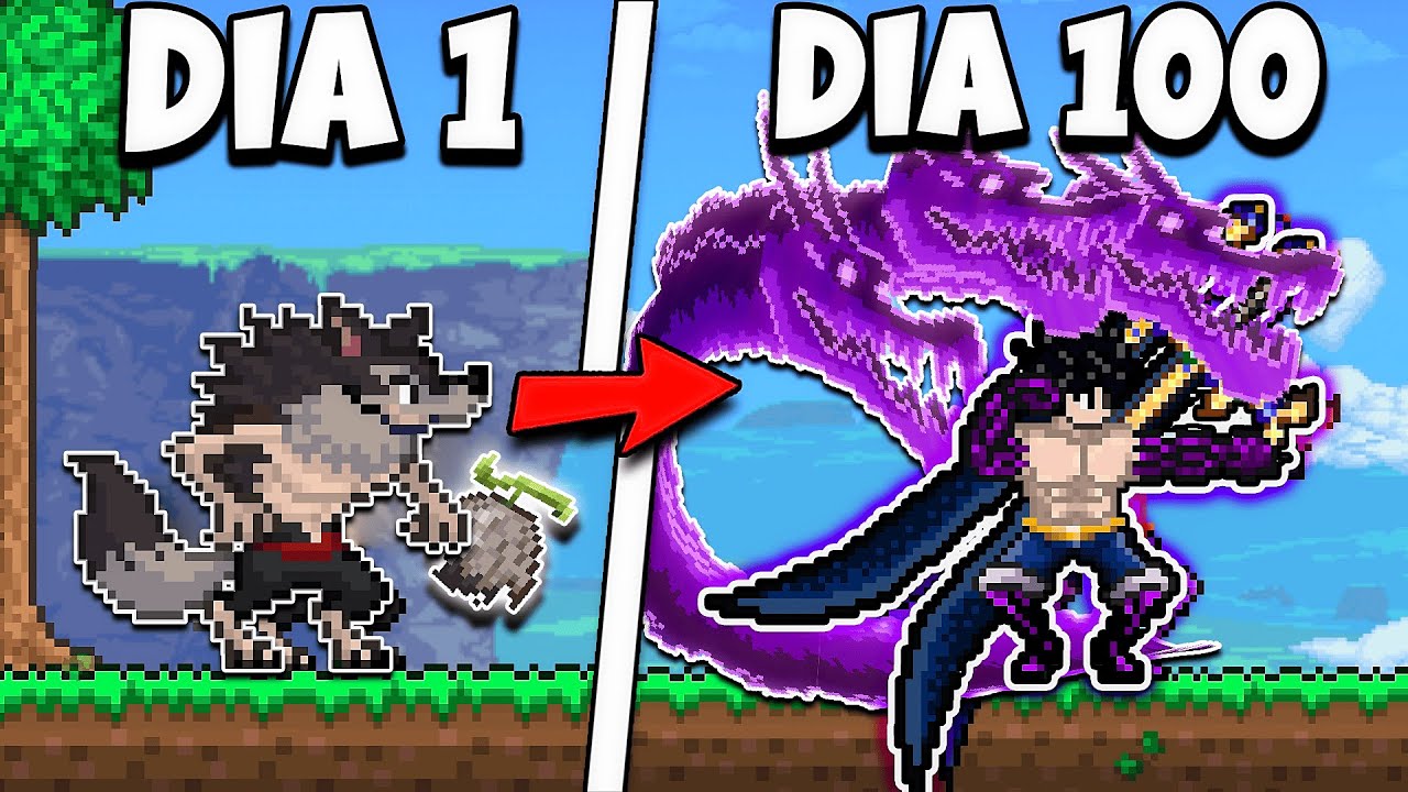 PASSEI 100 DIAS NO TERRARIA ONE PIECE (com novas frutas) - YouTube