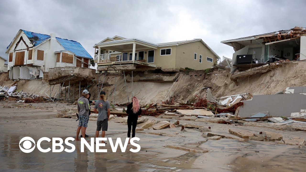 Florida assesses storm damage after Nicole makes landfall - YouTube