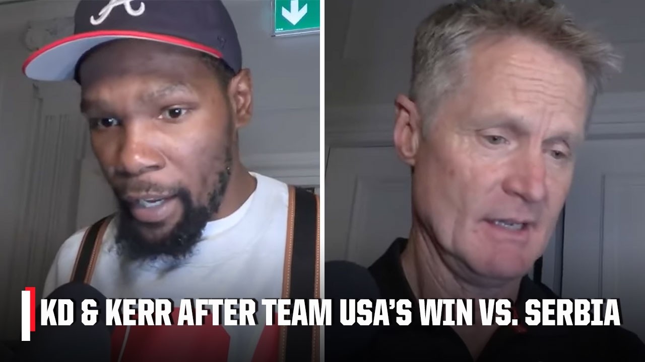 KD calls Team USA the 'BEST TEAM' he's ever been on + Kerr gives credit to Steph Curry 🥇 | ESPN ...