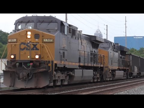 CSX 155 Leads E895 through Indianapolis, IN - YouTube