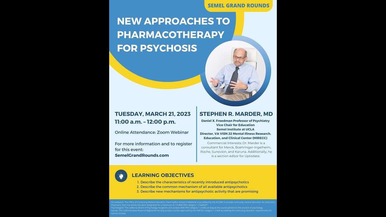 Semel Grand Rounds, 2023-03-21, Dr. Stephen Marder - YouTube