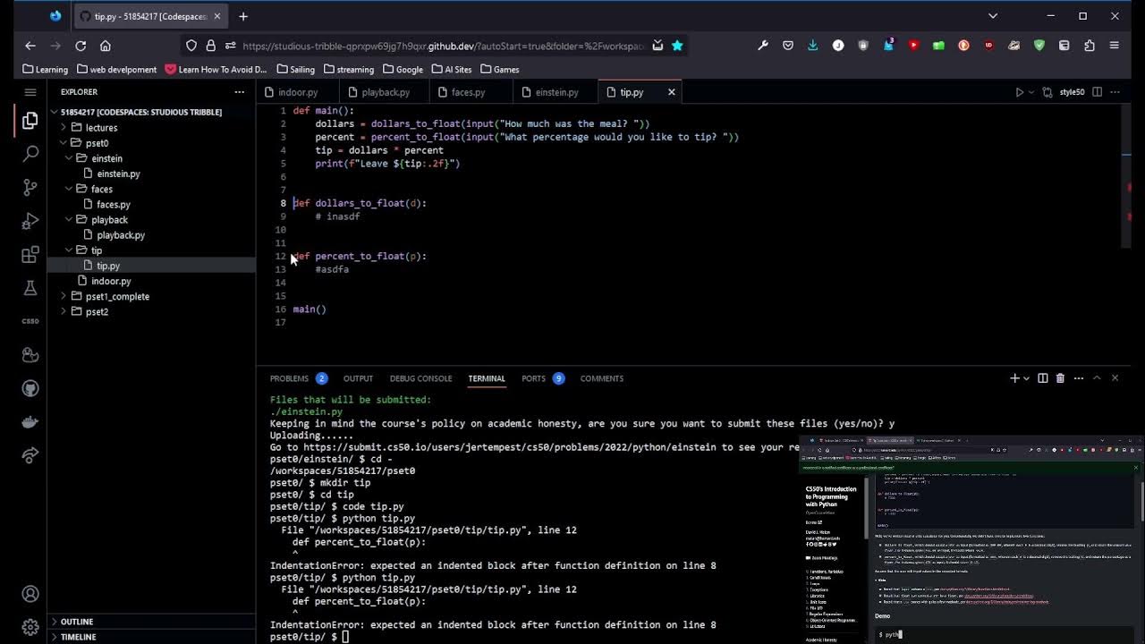 CS50P - Problem Set 0 - YouTube